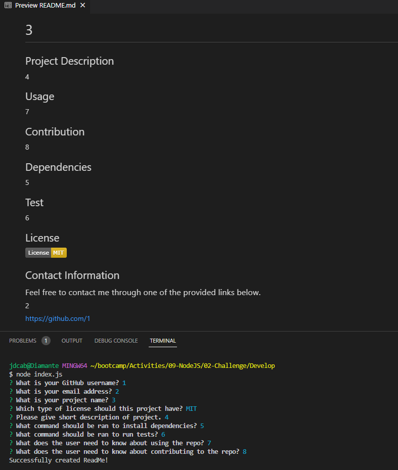 Github Diamante710 Challenge 9 Readmegenerator