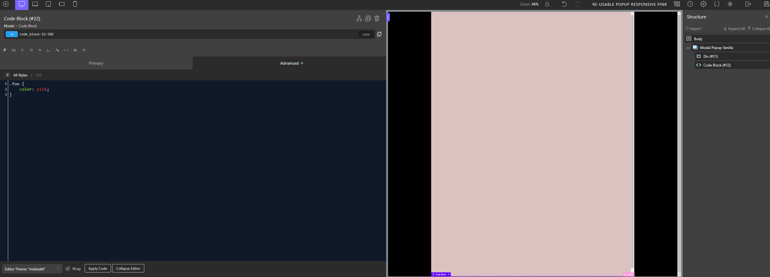 Feature idea: Sticky Frame editor for the code blocks · Issue #3183 · soflyy/oxygen-bugs-and ...