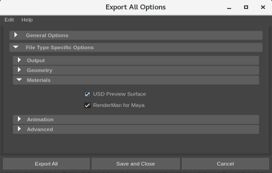 Changes to the Export window Material layout · Issue #1869 · Autodesk ...