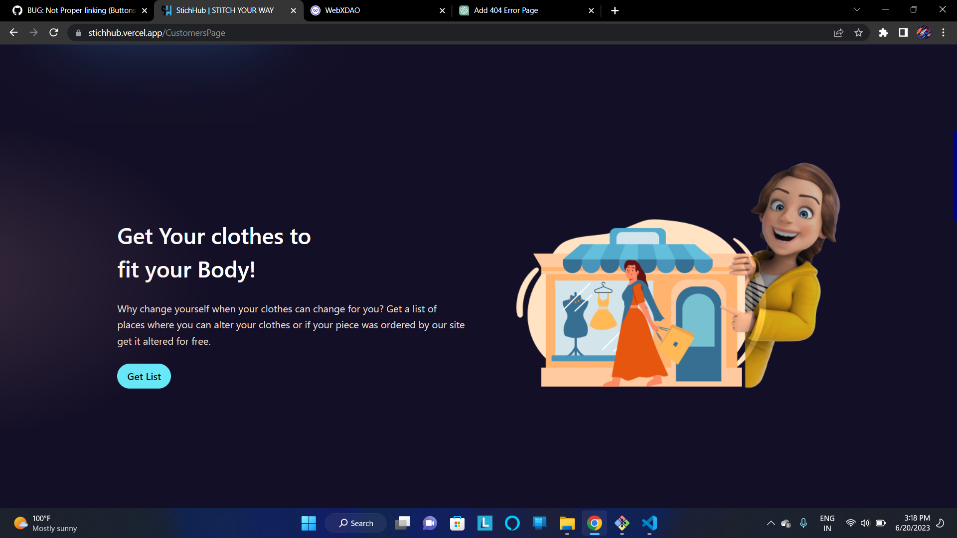 Feat: Making Tailor Page · Issue #384 · UBA-GCOEN/StichHub · GitHub