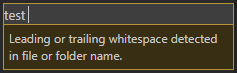 Creating Folders but Preventing Trailing Space in Non-Windows · Issue #149382 · microsoft/vscode ...