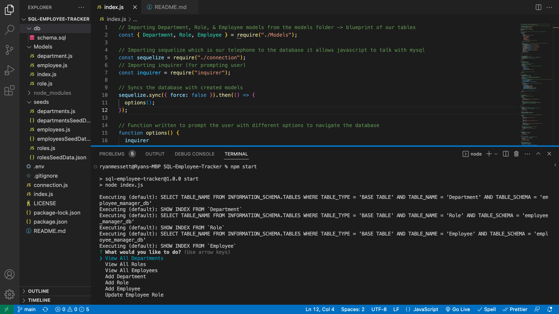 GitHub - Parvathyaravin/SQLEmployee-tracker