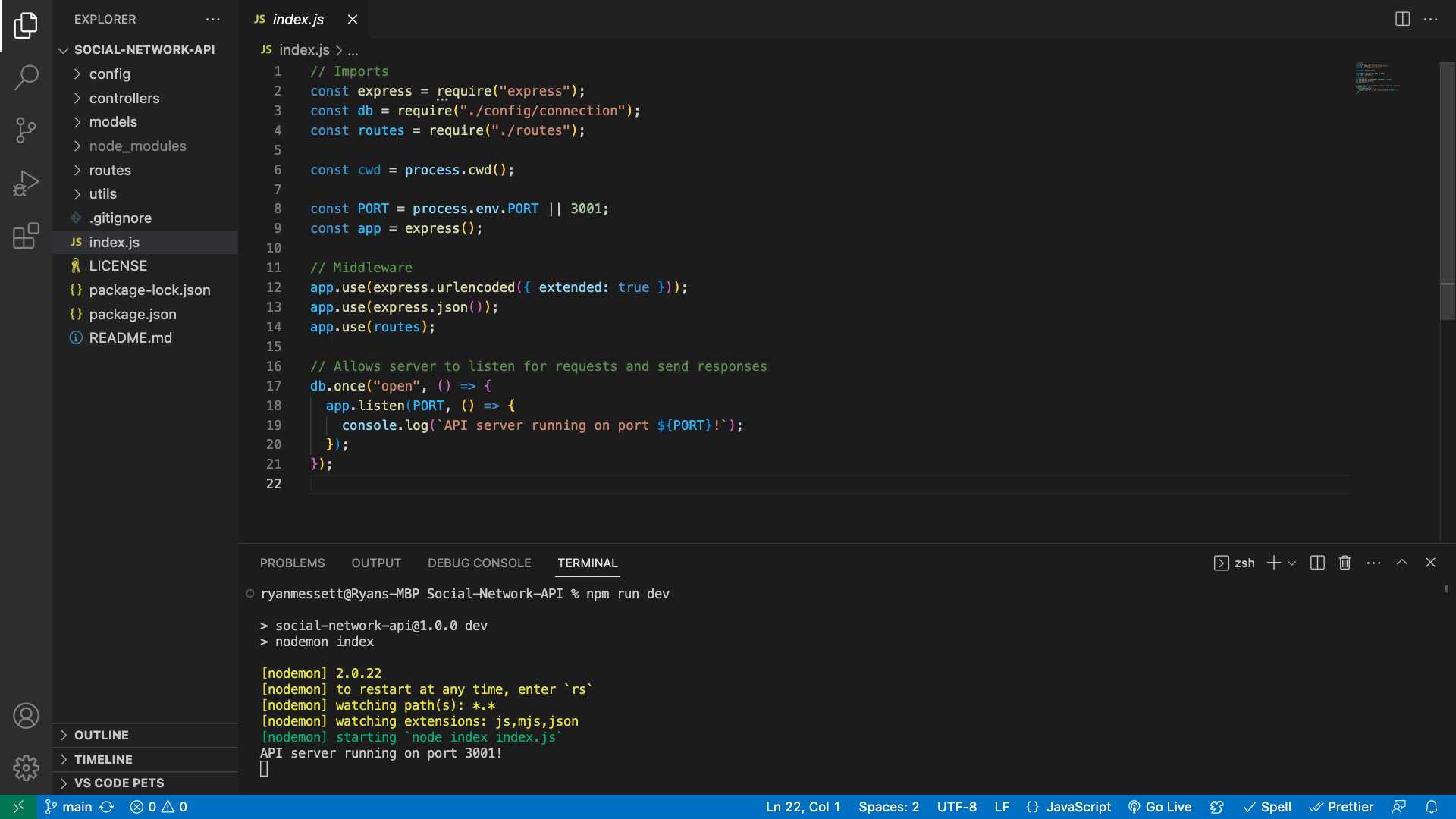 GitHub - rmessett15/Social-Network-API: Week-18 Challenge (MongoDB): The beginning of a full ...