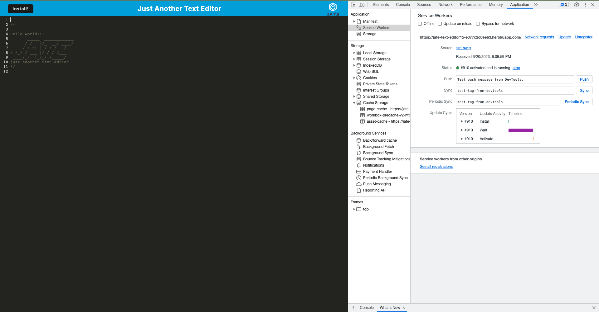 GitHub - rmessett15/PWA-Text-Editor: Week-19 Challenge (PWA): A downloadable progressive web ...