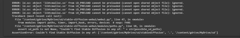 Ran sd gave this error · Issue #2390 · TheLastBen/fast-stable-diffusion ...