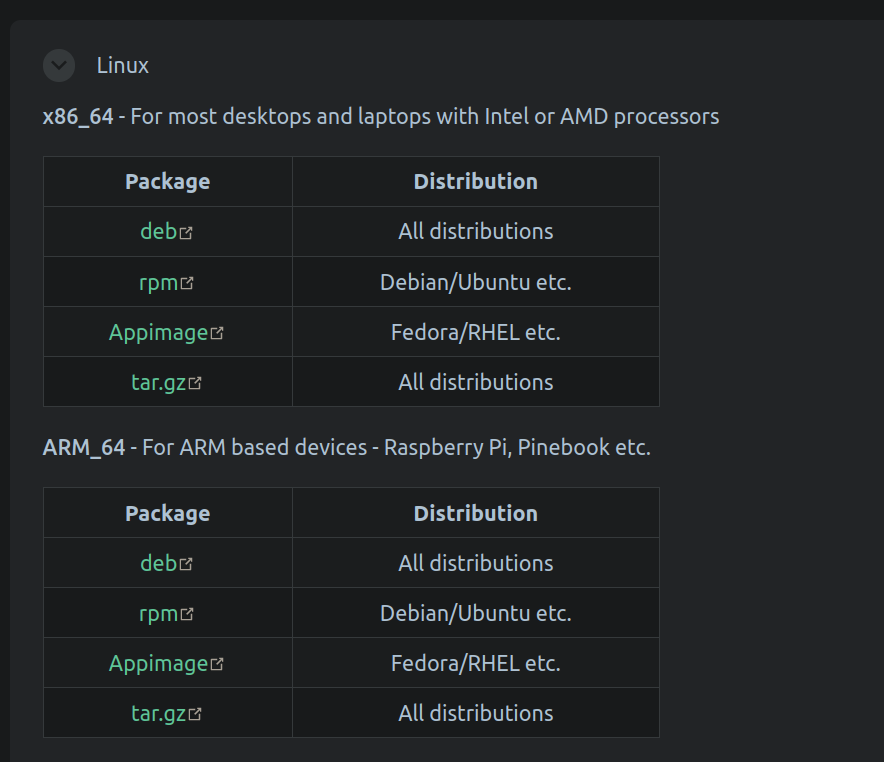 Wrong Description for download formats in linux downloads binaries · Issue #142 · pulsar-edit ...