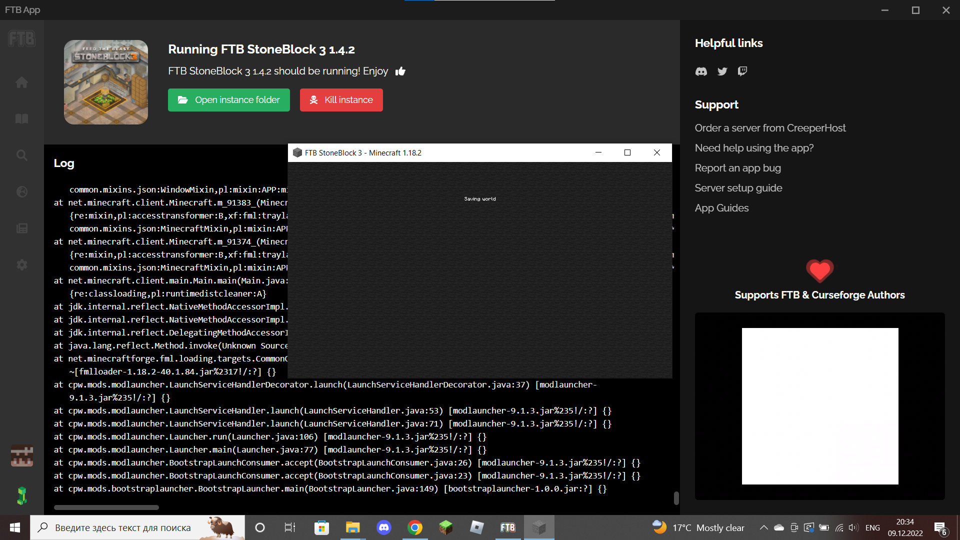 Game crashing when I try to launch modpack (Stoneblock3) · Issue #2274 · FTBTeam/FTB-Modpack ...