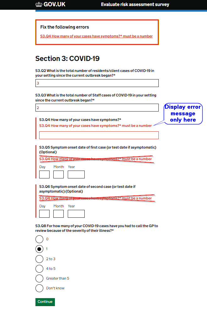 Mandatory field - Error messages are wrongly shown in the Date fields ...