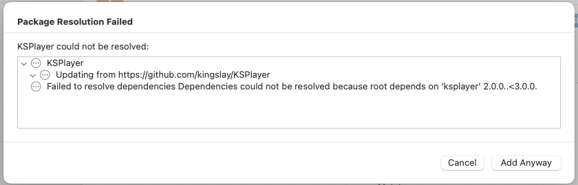 Swift Package Manager can't resolve KSPlayer · Issue #351 · kingslay/KSPlayer · GitHub