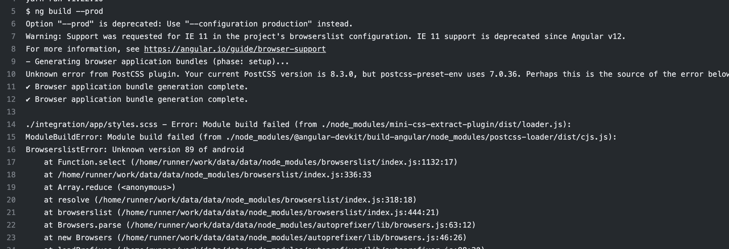 Unknown Version 89 Of Android · Issue 21167 · Angularangular Cli · Github