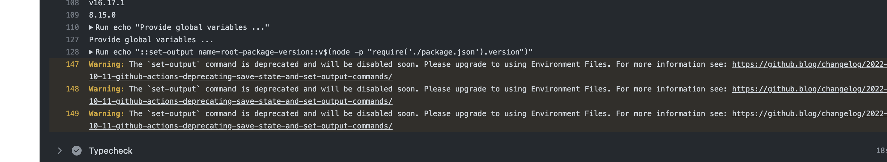 🤖 Github Actions Deprecating Save State And Set Output Commands