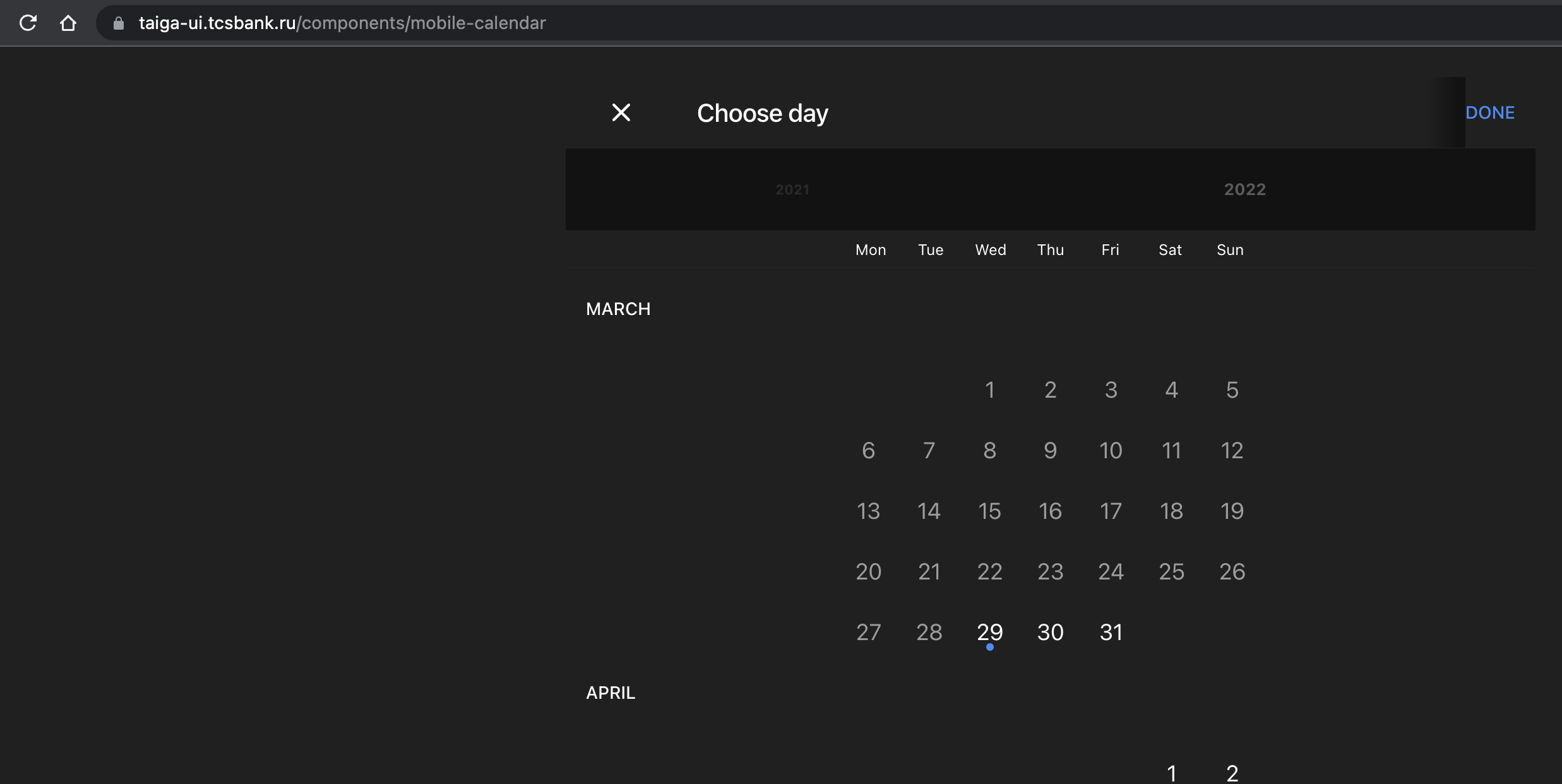 🐞 - mobile calendar - not consistent color · Issue #4025 · taiga-family ...