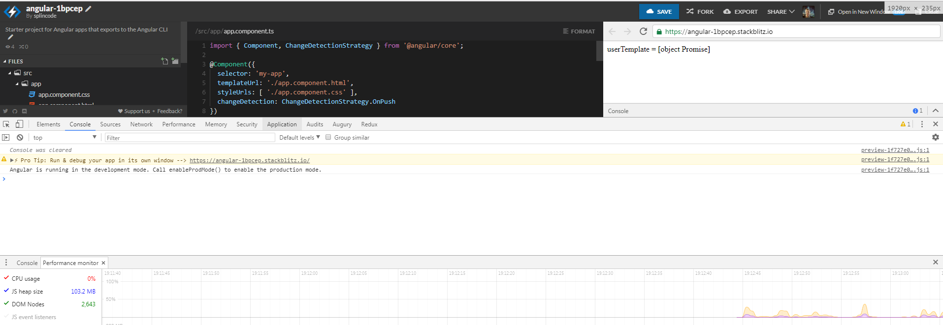 Cpu Overload When Using The Promise In The Template · Issue 24133 · Angularangular · Github 