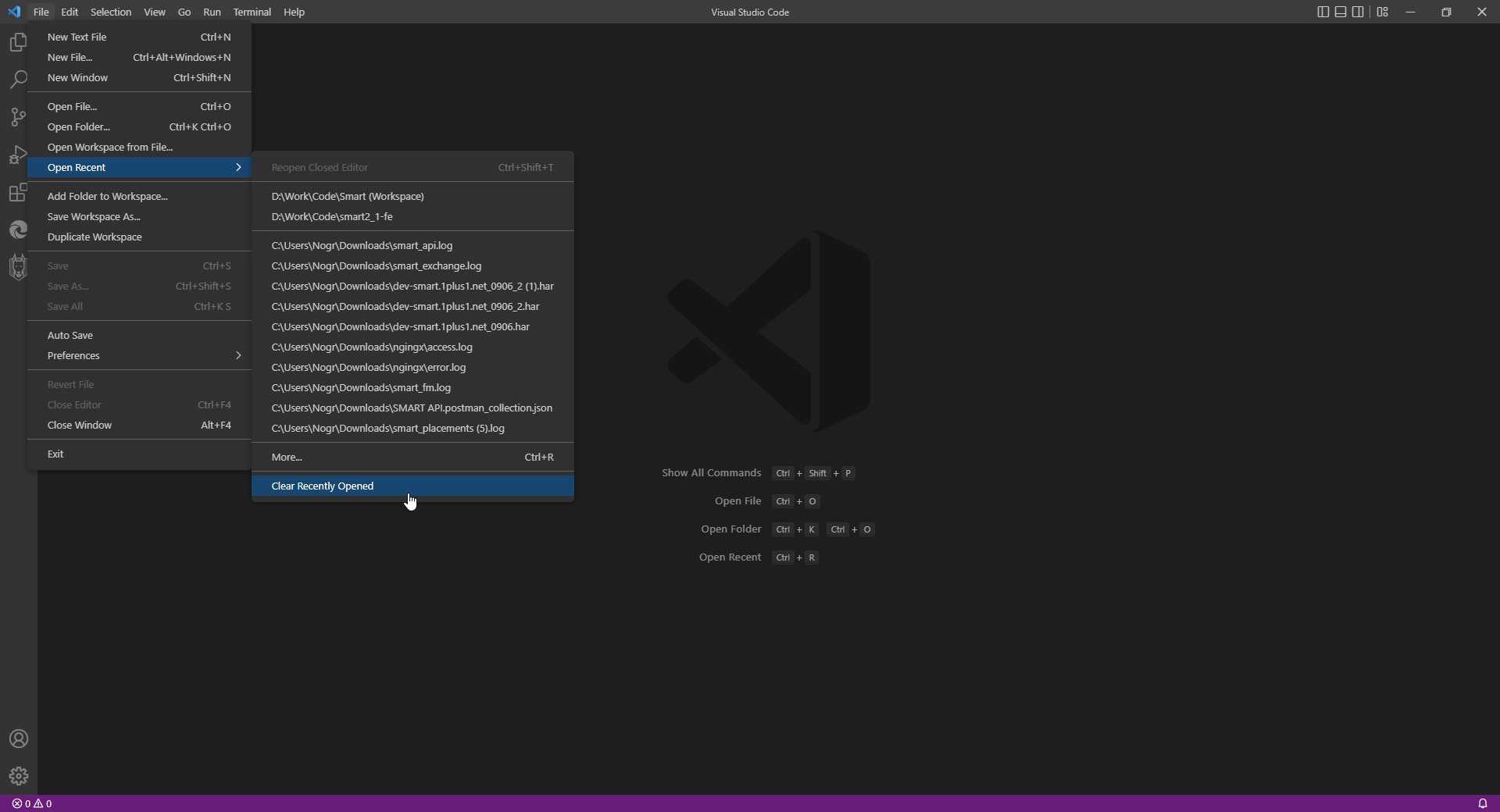 Recent list on Start menu is not clearing out · Issue #150707 ...
