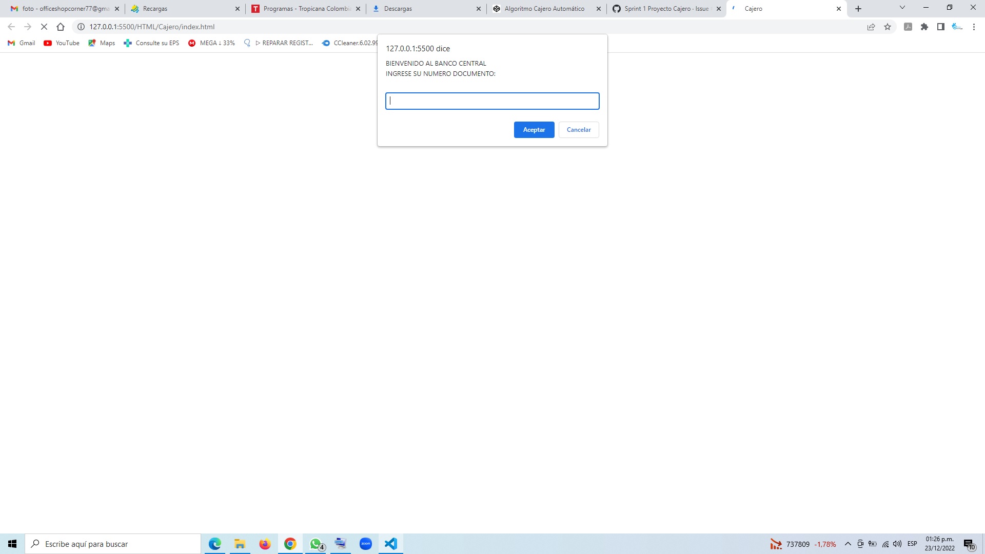 Sprint 1 Proyecto Cajero · Issue #32 · MAKAIABootcamp/fundamentos-back1 · GitHub