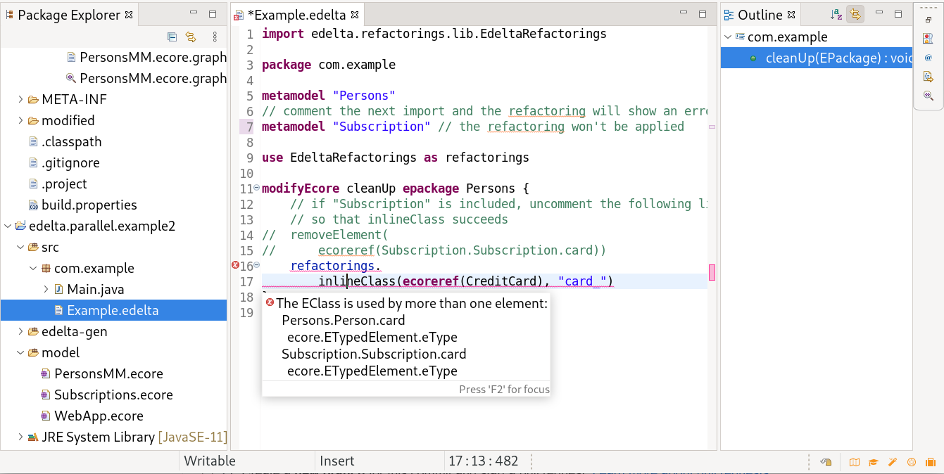 Github Lorenzobettini Edelta Safe Metamodel Evolution Examples Some Examples Of Safe