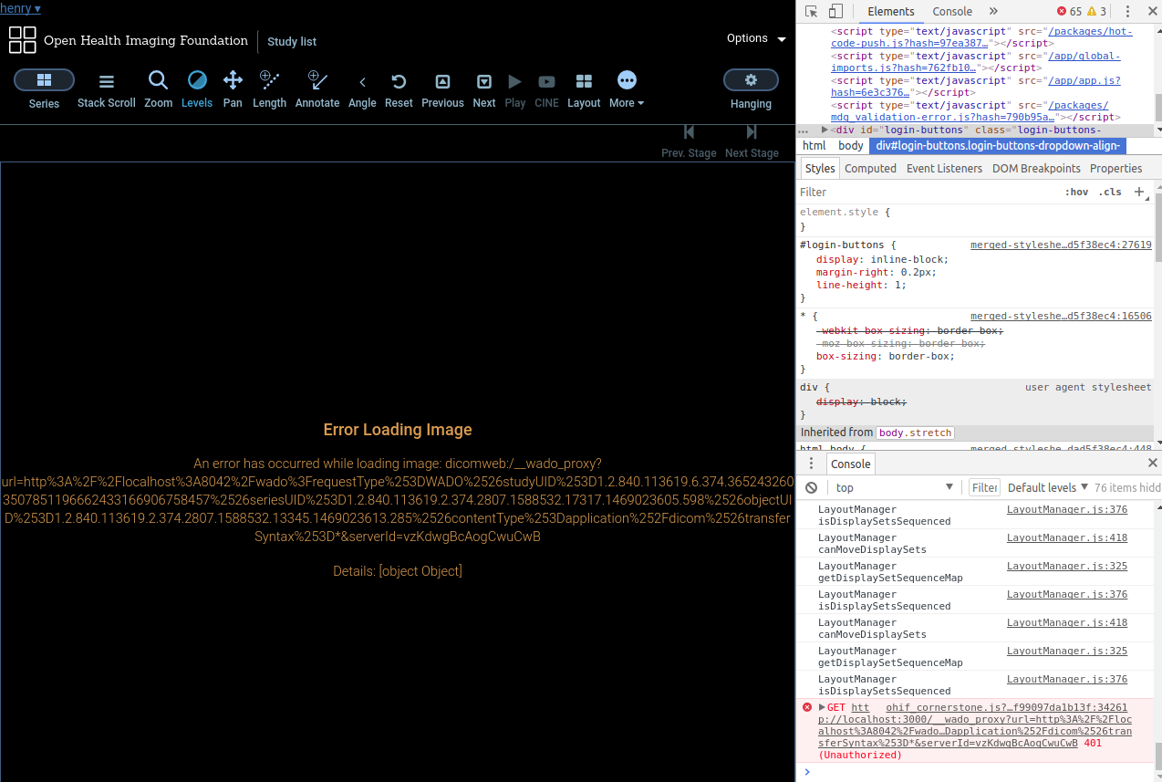 Error loading image - 401 Unauthorized · Issue #226 · OHIF/Viewers · GitHub