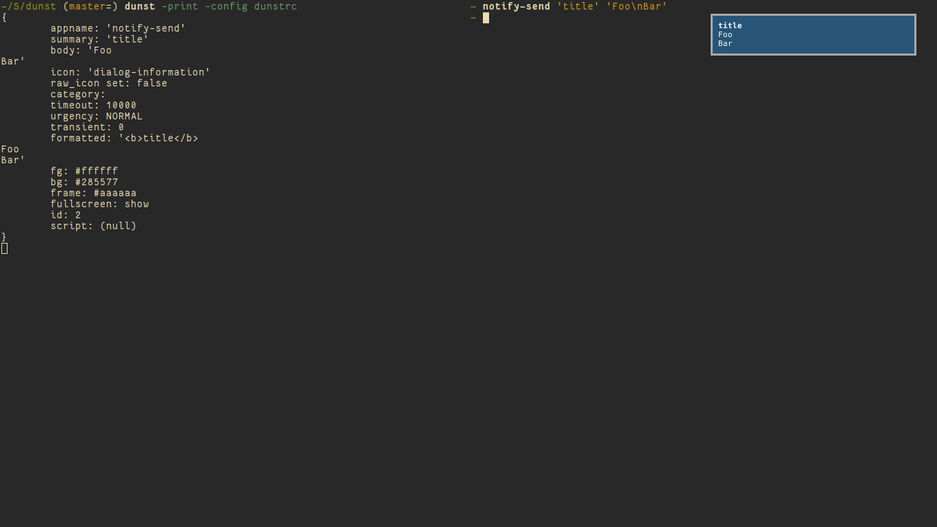 Newline in summary shows incorrectly · Issue #524 · dunst-project/dunst · GitHub