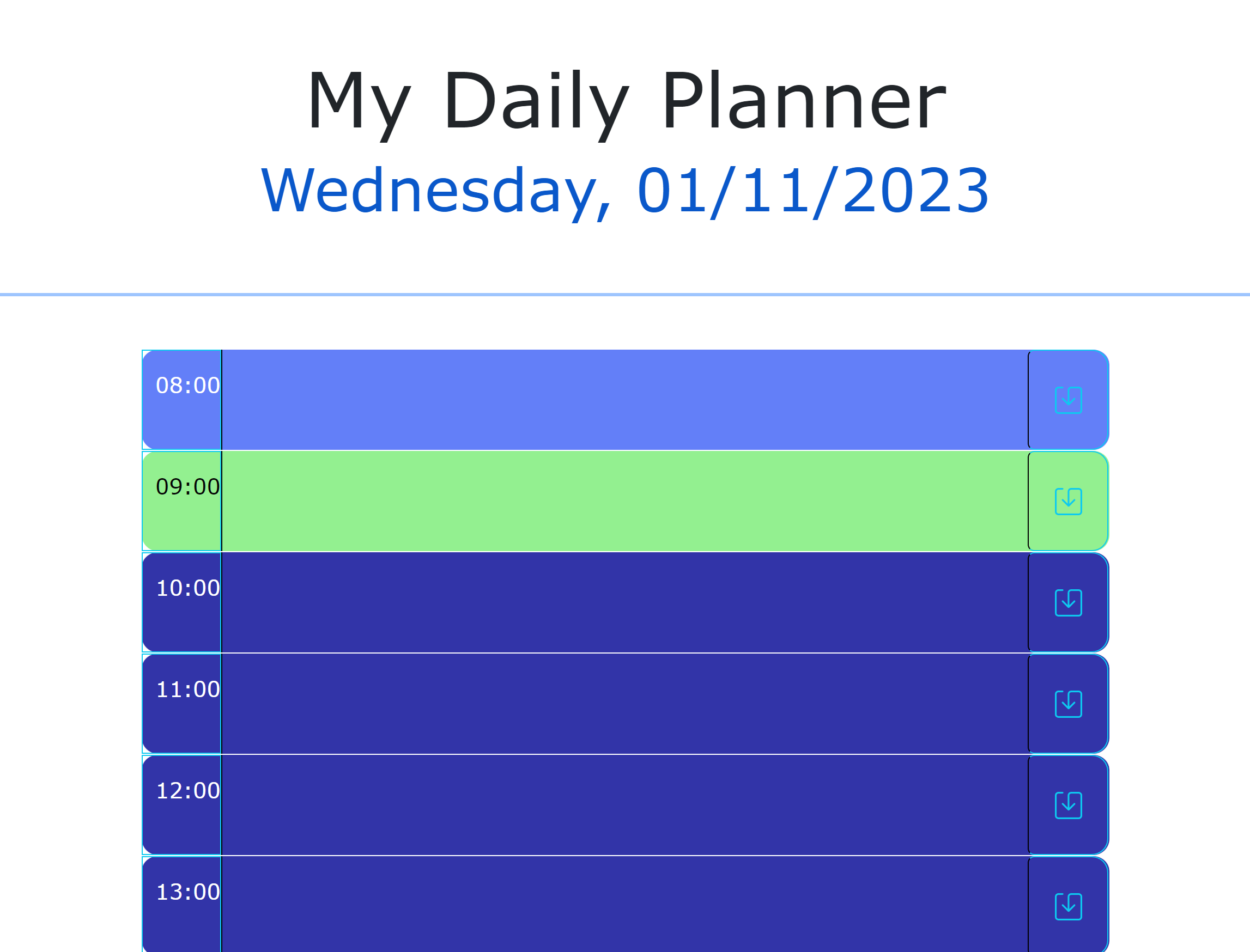 GitHub - djdevj/day-scheduler: A basic day planner web page