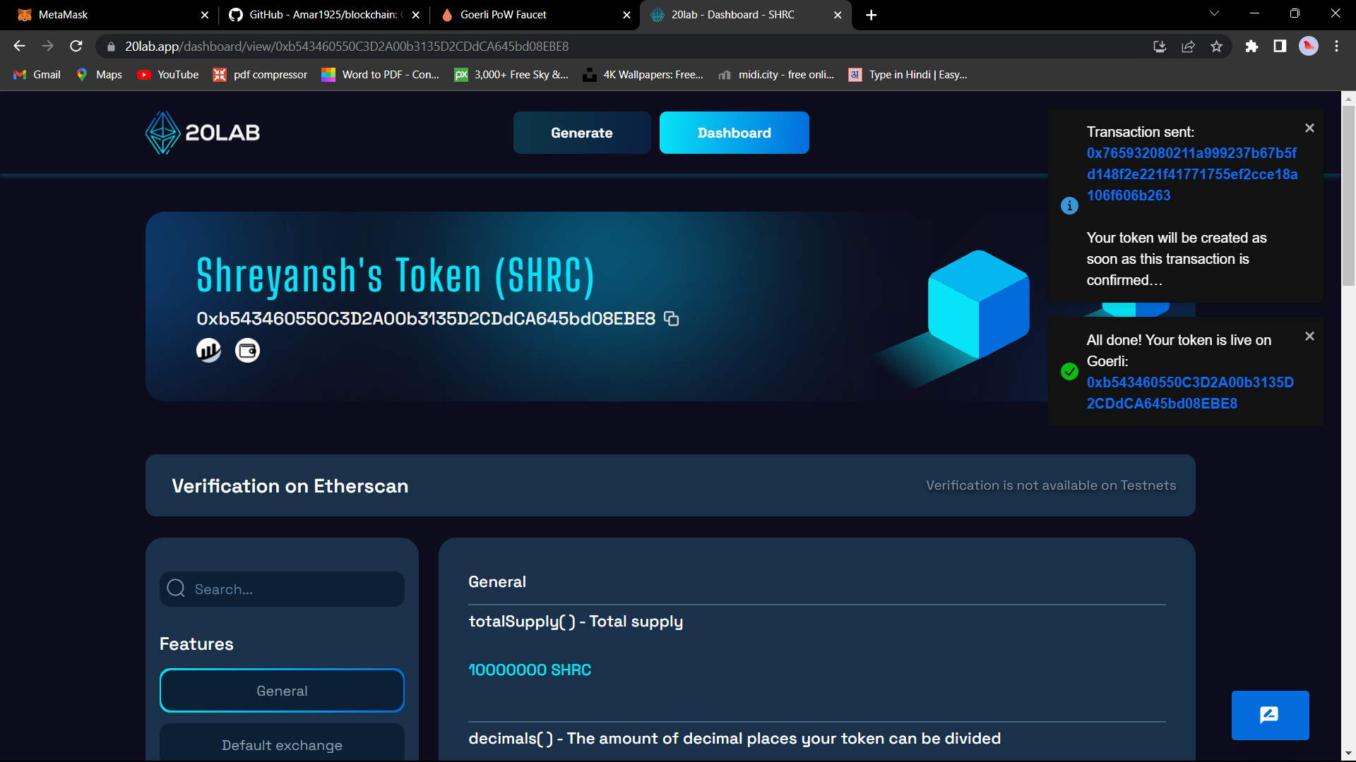 GitHub - Shreyansh140904/Create-your-token: How to Create your token using Metamask, Goerli ...
