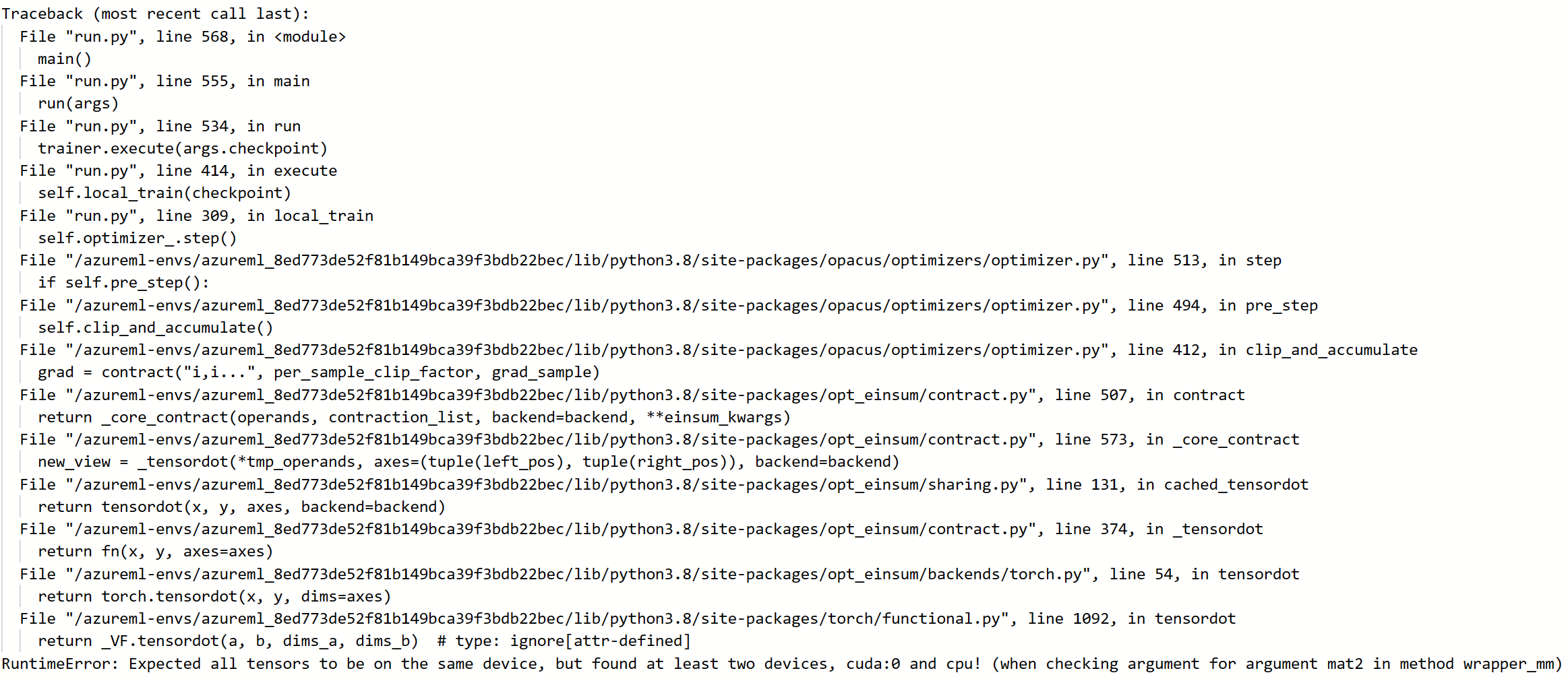 DP for pneumonia has issue of "tensors not on the same device" · Issue #273 · Azure-Samples ...