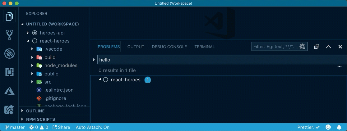 Search across project seems to hang and prevents integrated terminal ...