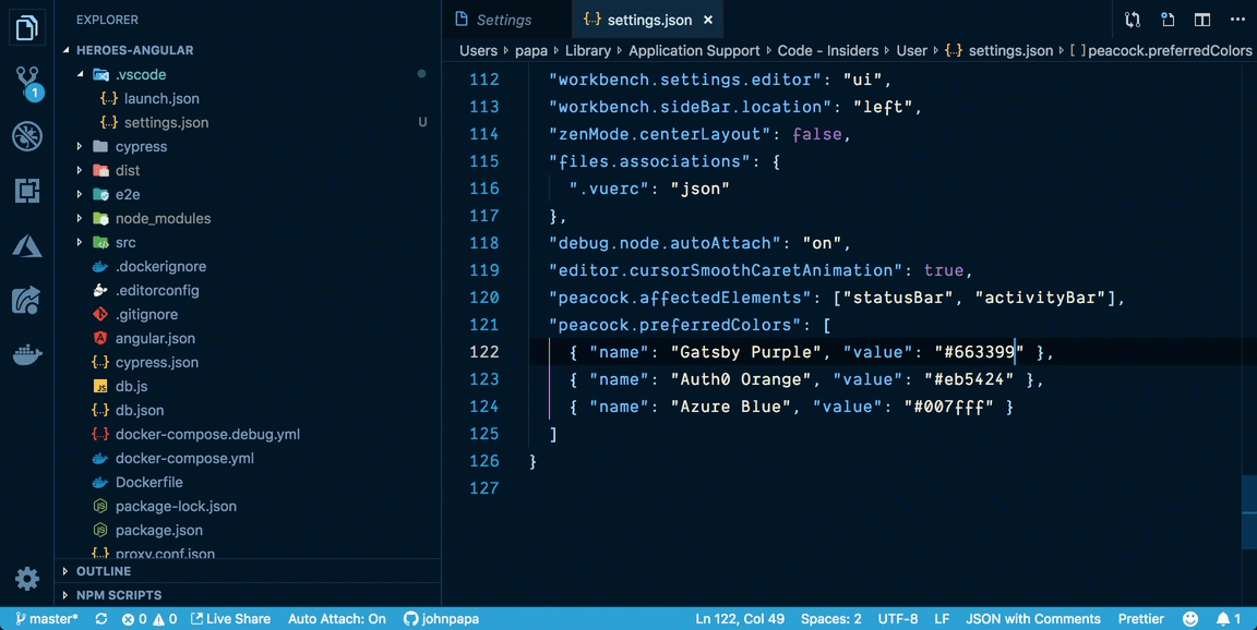Name Your Preferred Colors · Issue #44 · johnpapa/vscode-peacock · GitHub