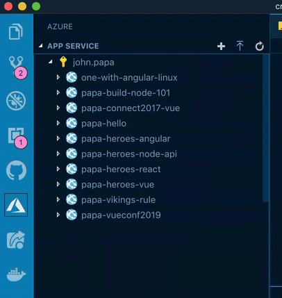 App Service nodes appear and disappear · Issue #1050 · microsoft/vscode-azureappservice · GitHub