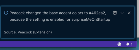 Issue with notification · Issue #207 · johnpapa/vscode-peacock · GitHub