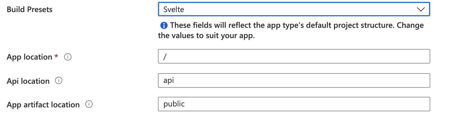 Add the pick list for the build presets · Issue #211 · microsoft/vscode-azurestaticwebapps · GitHub