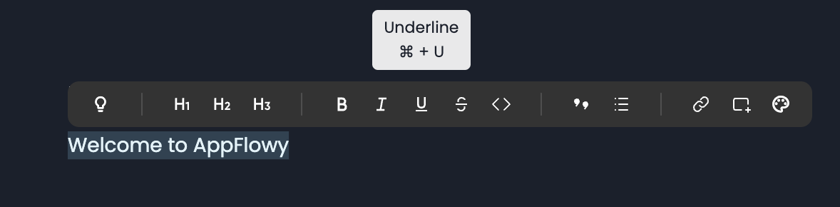 [Bug] The editing toolbar in dark mode · Issue #2292 · AppFlowy-IO/AppFlowy · GitHub