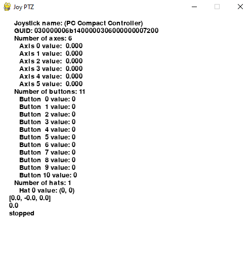 joystick events not detected · Issue #2 · partofthething/joy-ptz-cam · GitHub