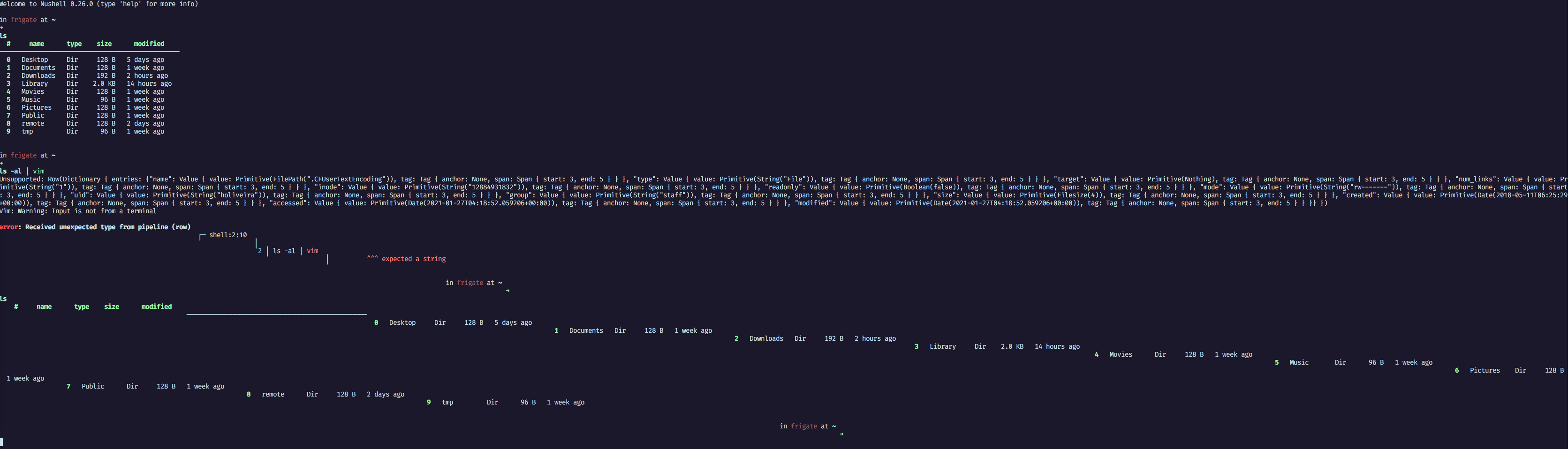 wrong output after error. · Issue #3018 · nushell/nushell · GitHub