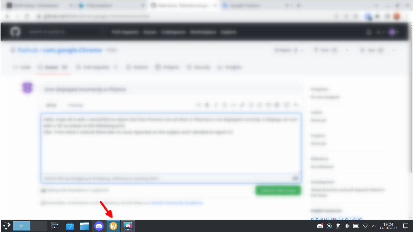 Icon displayed incorrectly in Plasma · Issue #186 · flathub/com.google.Chrome · GitHub