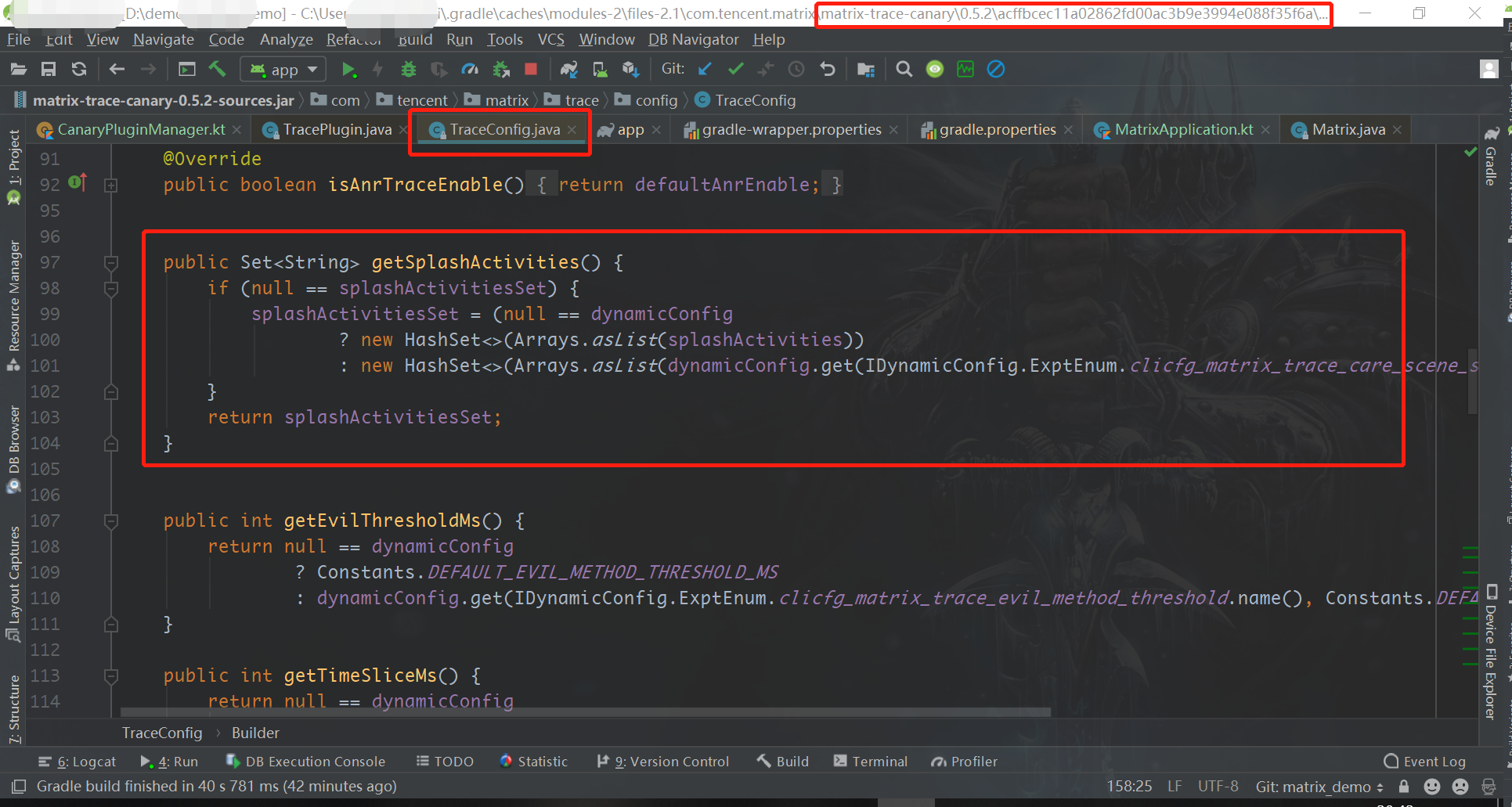 0.5.2版本 项目里依赖的代码和远程master分支上的代码不一致 · Issue #297 · Tencent/matrix · GitHub