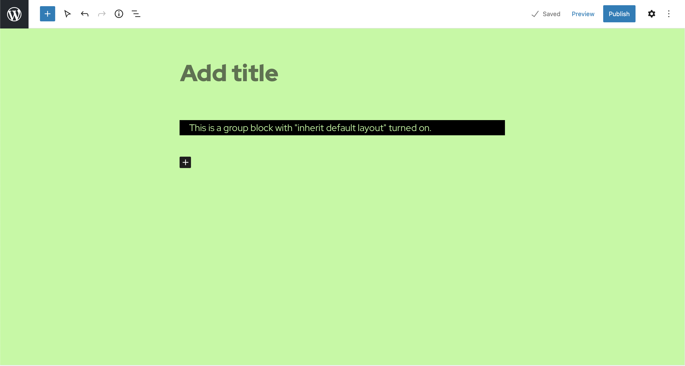 Skatepark: Group blocks with "Inherit default layout" set are not properly aligned on the front ...