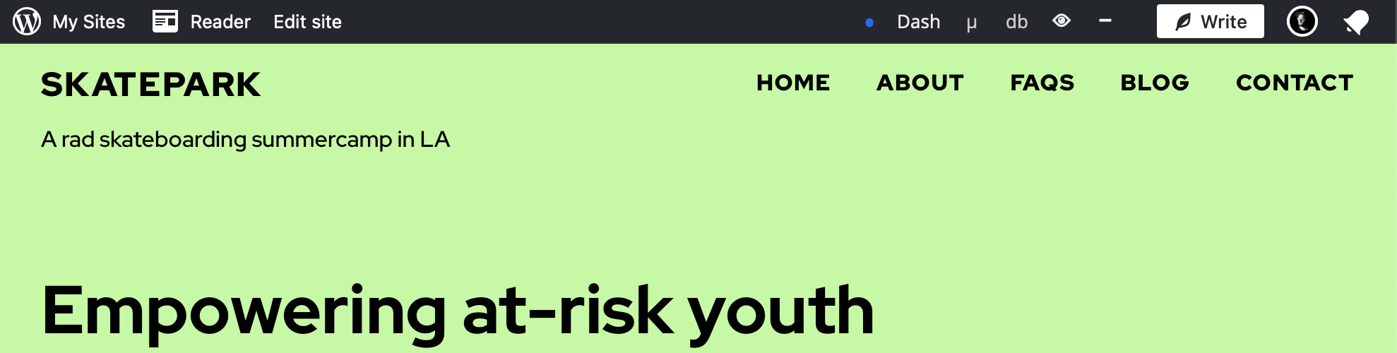 Skatepark: Header does not have intended top margin · Issue #4585 · Automattic/themes · GitHub