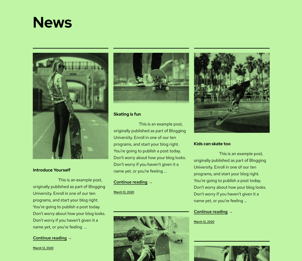 Skatepark: Default posts template gap is incorrect · Issue #4589 · Automattic/themes · GitHub