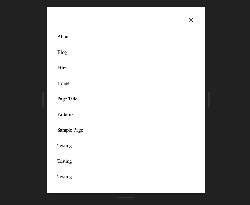 [Navigation] The responsive menu contents flow oddly when using the Page List block · Issue ...