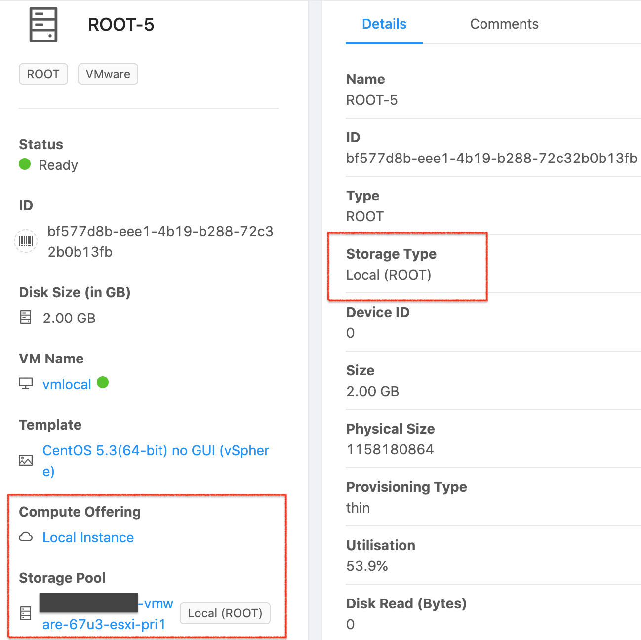 The storage type and offering for the volume(s) remain the same, after migrating VM with volumes ...