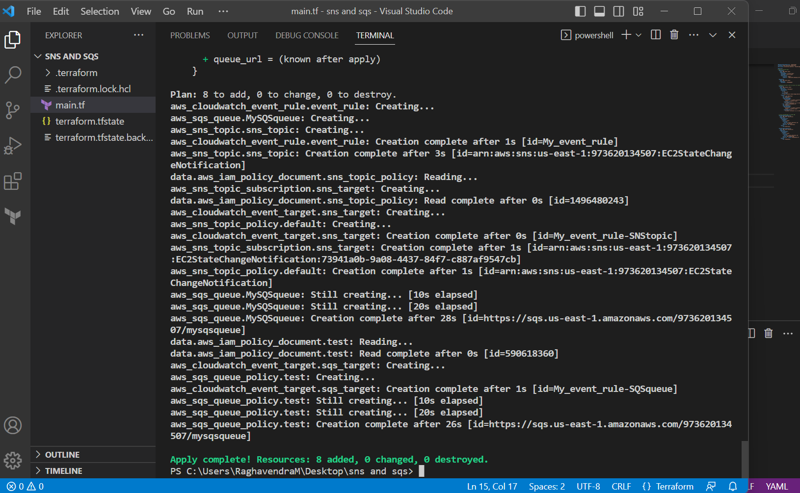 GitHub - mugaliraghu/Terraform-code-for-Triggering-SNS-and-SQS
