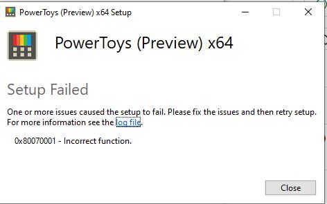 PowerToys Setup Failed · Issue #22715 · microsoft/PowerToys · GitHub