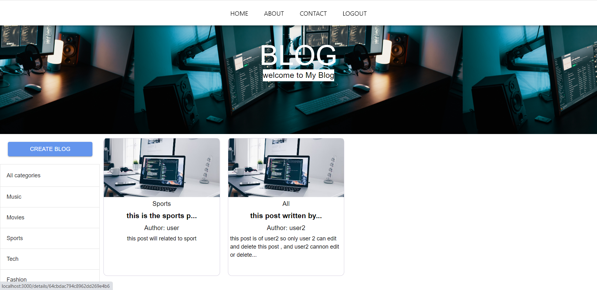 GitHub - varad177/Blog-Website-React: About This is the Blog website , in which user can create ...