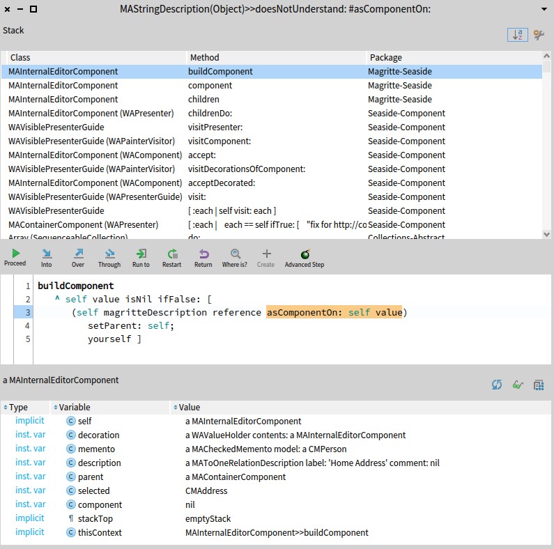 requiresMultipartForm is nil walkback, probably being triggered by MAInternalEditorComponent ...