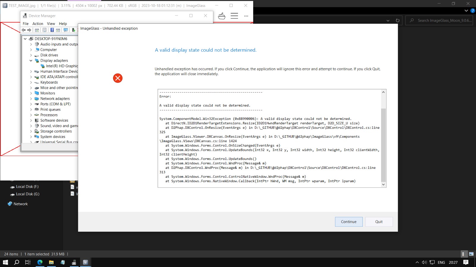 High Resolution Image File not working on i5-650 PC - Graphics Driver Issue with [ImageGlass v9 ...