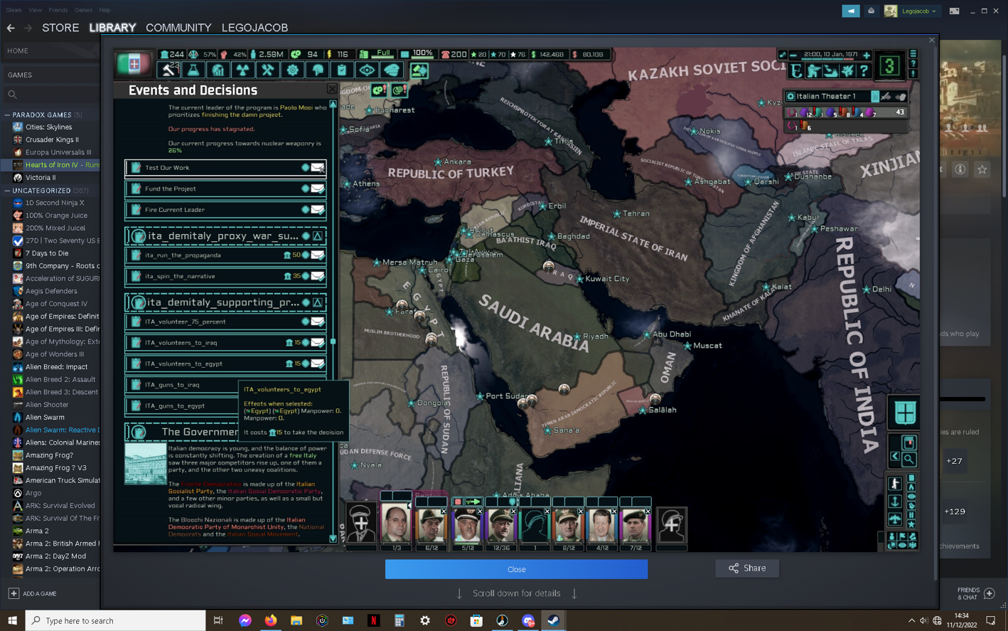 Italy - unable to interact in the proxy wars in Oil crisis · Issue ...