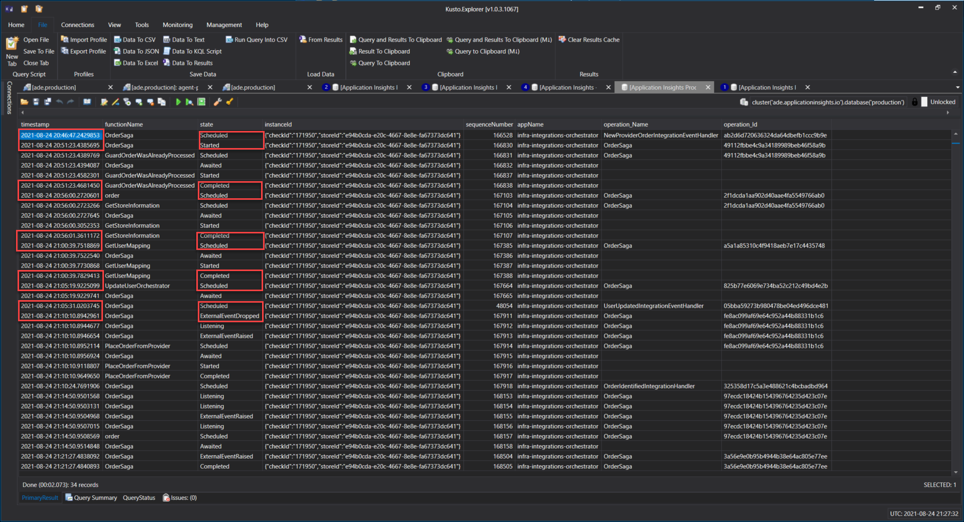Orchestrator taking long times executing activities after purging the ...