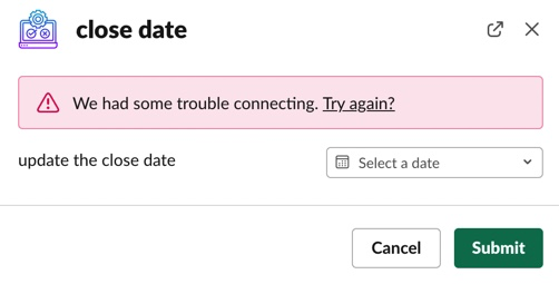 slack modal view errors are not displayed · Issue #1267 · slackapi/bolt-js · GitHub