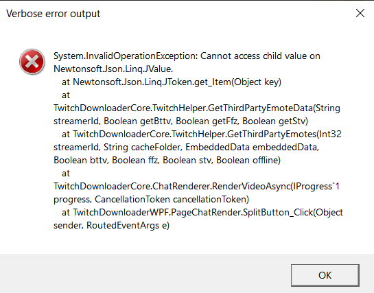 ERROR: Cannot access child value on Newtonsoft.Json.Linq.JValue. · Issue #461 · lay295 ...