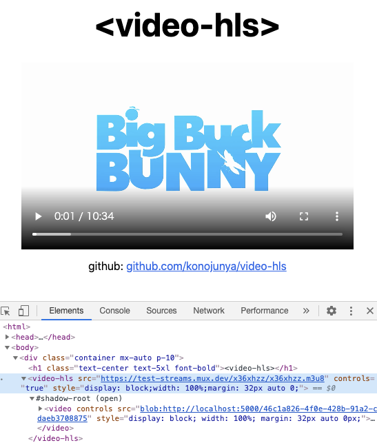 GitHub - konojunya/video-hls: video-hls is hls.js for Web Components
